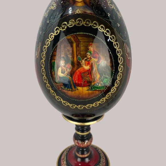 Art | Large Black Laquer Story Book Egg 201 Yarahkoba H A Caevaho B ...